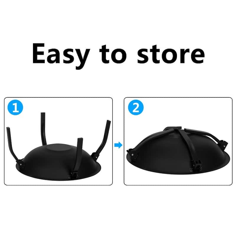 22" Four legged Folding Iron Brazier Wood Burning Fire Pit - Overstock - 31798738